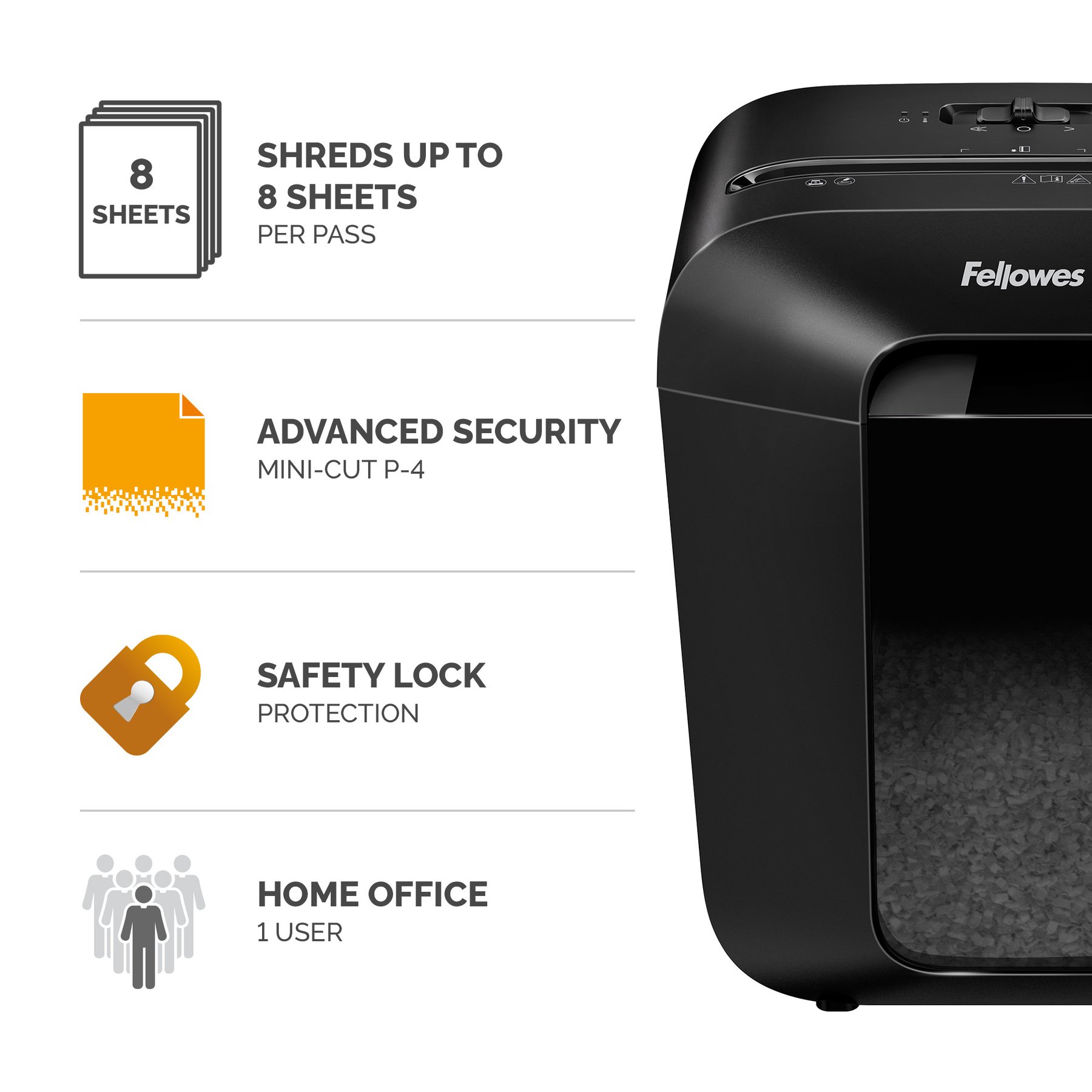 Fellowes Шредер за унищожаване на документи Lx41 P 4 Micro Cut 17 L