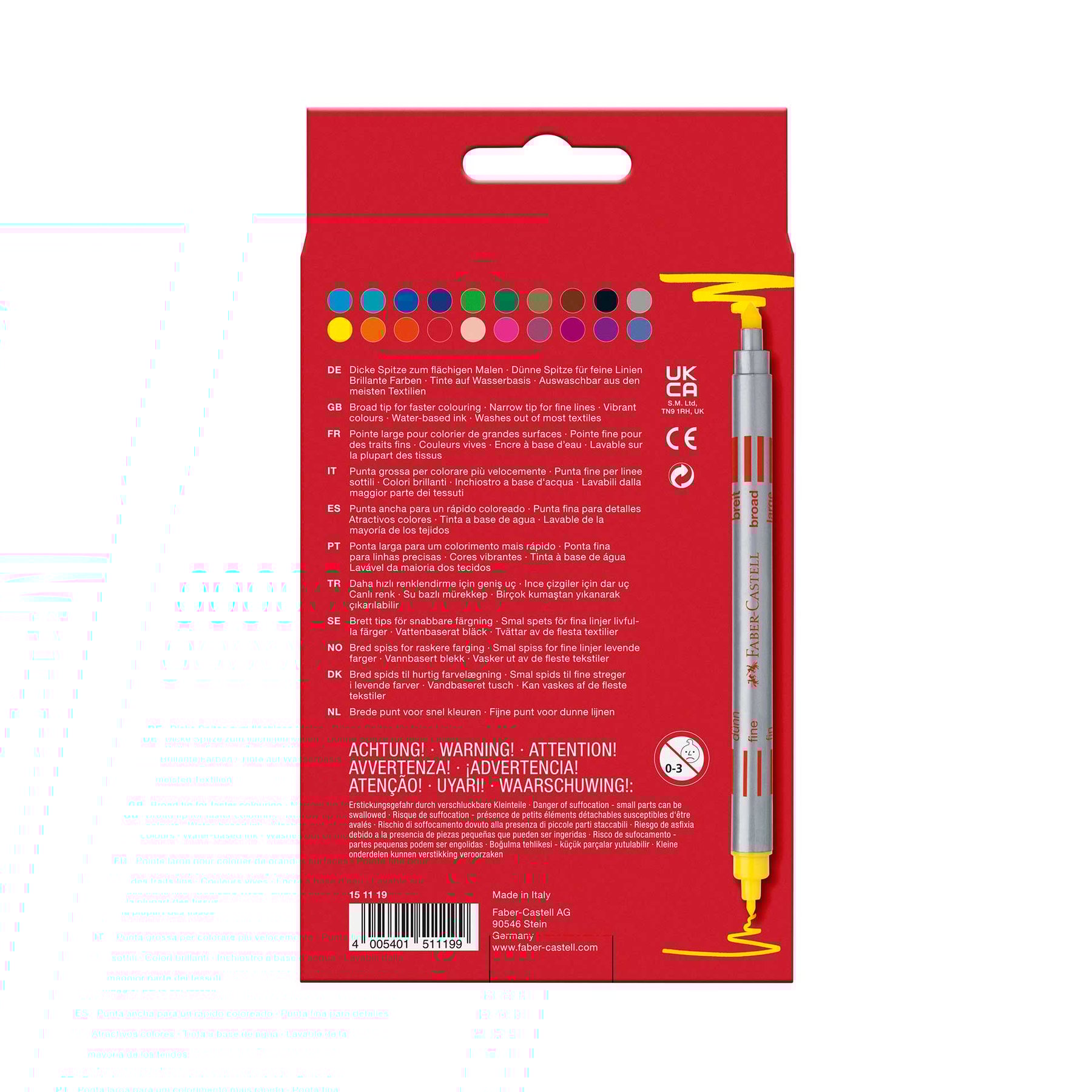 Faber-Castell Флумастери, двойни, 20 цвята | Office 1 - Офис ...